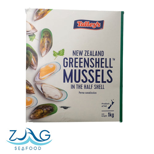 New Zealand half shell Mussels by Talley's | ZAG Seafood